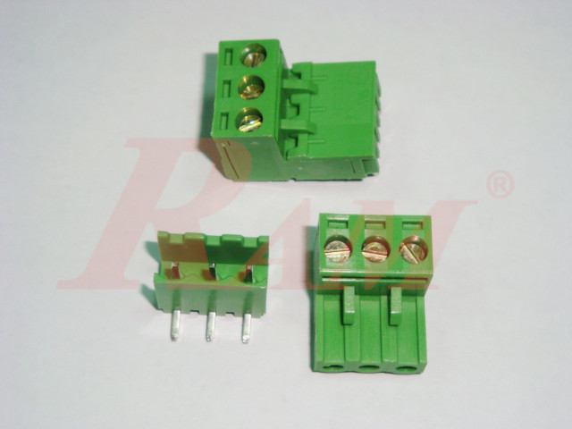 RC3 - 3 Pin Pluggable Terminal Block Pitch 5.08mm | RAM Electronics website
